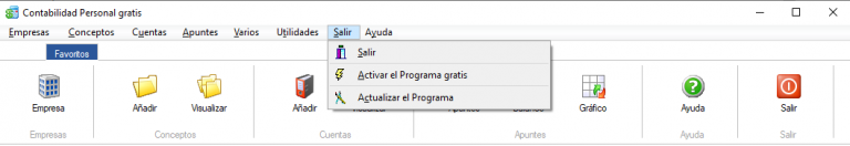 Programa Contabilidad personal familiar o doméstica. Descarga gratis